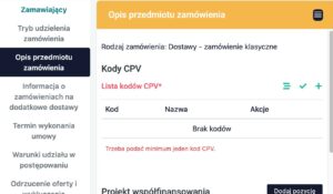 Kody CPV - Asystent Postępowania